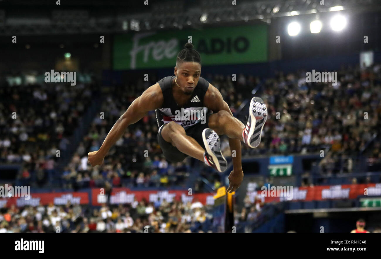 Great Britain's Reynold Banigo during the Men's Long Jump during the ...