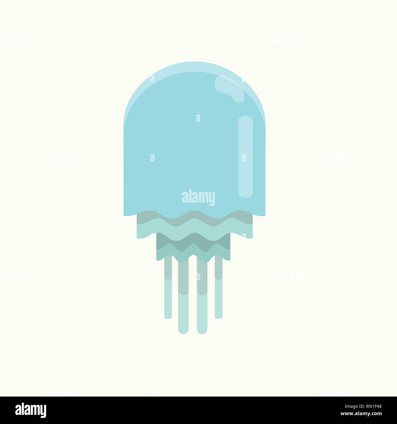 Cute cartoon jellyfish character Stock Photo - Alamy