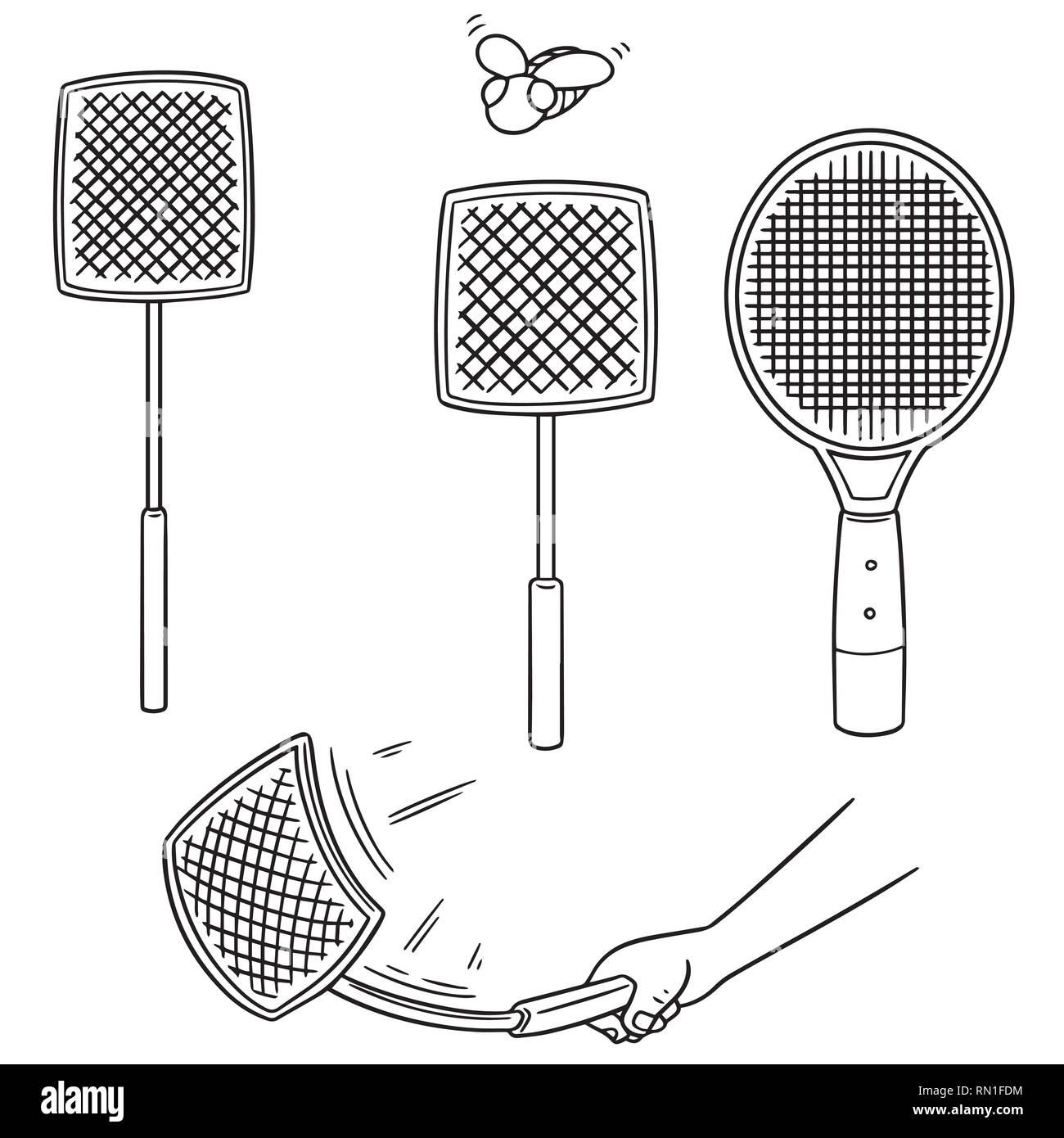 vector set of flyswatter Stock Vector Image & Art - Alamy