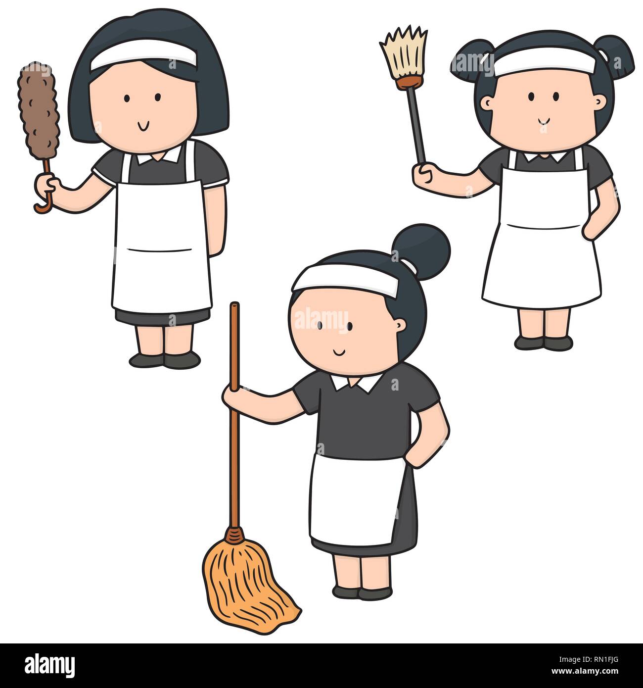 vector set of maid Stock Vector Image & Art - Alamy
