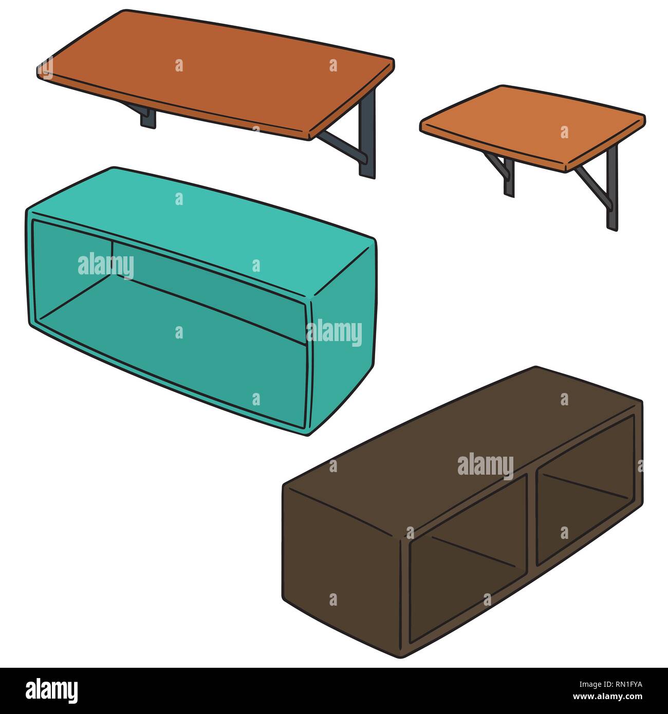 vector set of shelf Stock Vector Image & Art - Alamy