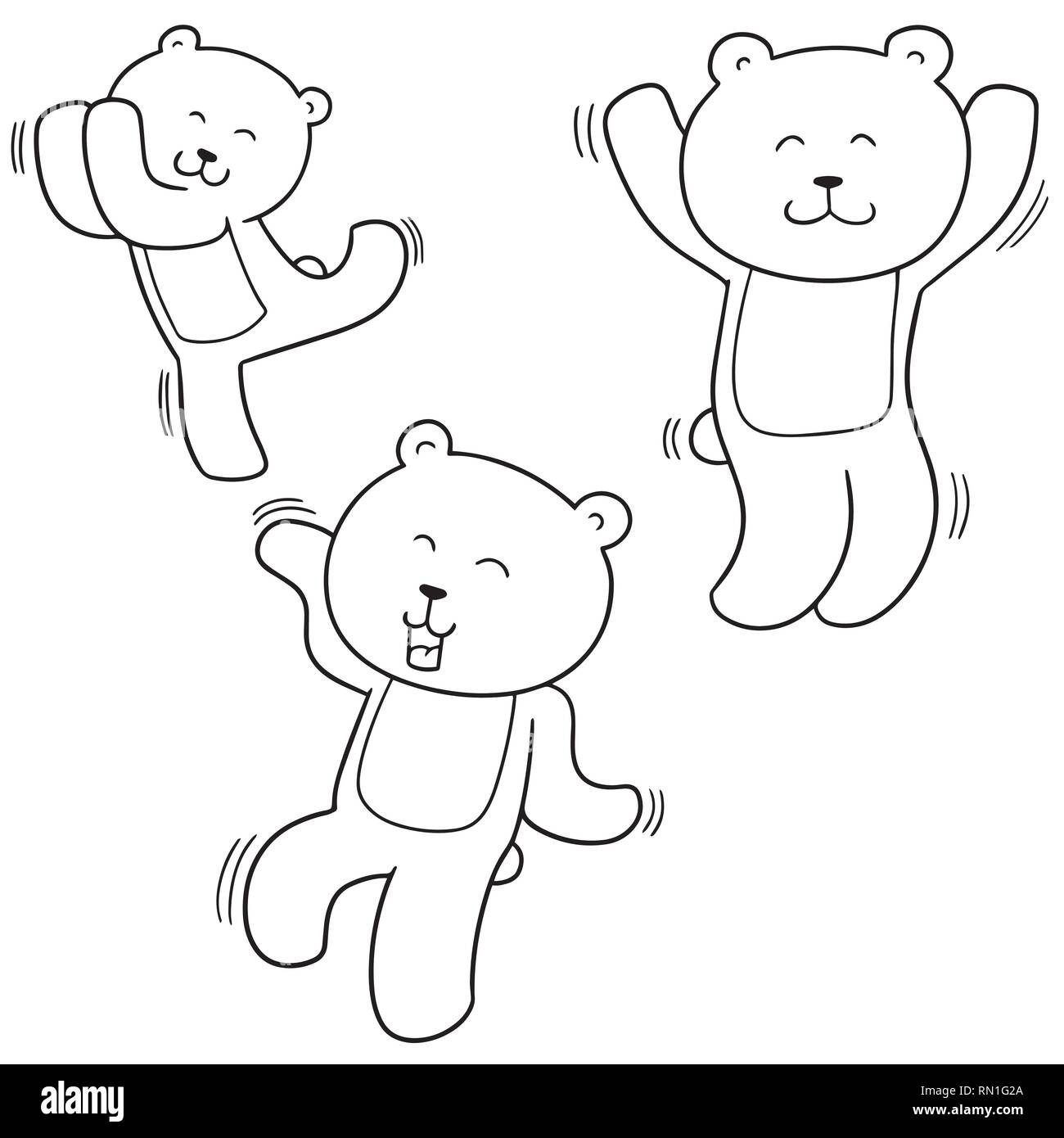 Dancing Teddy Bear Coloring