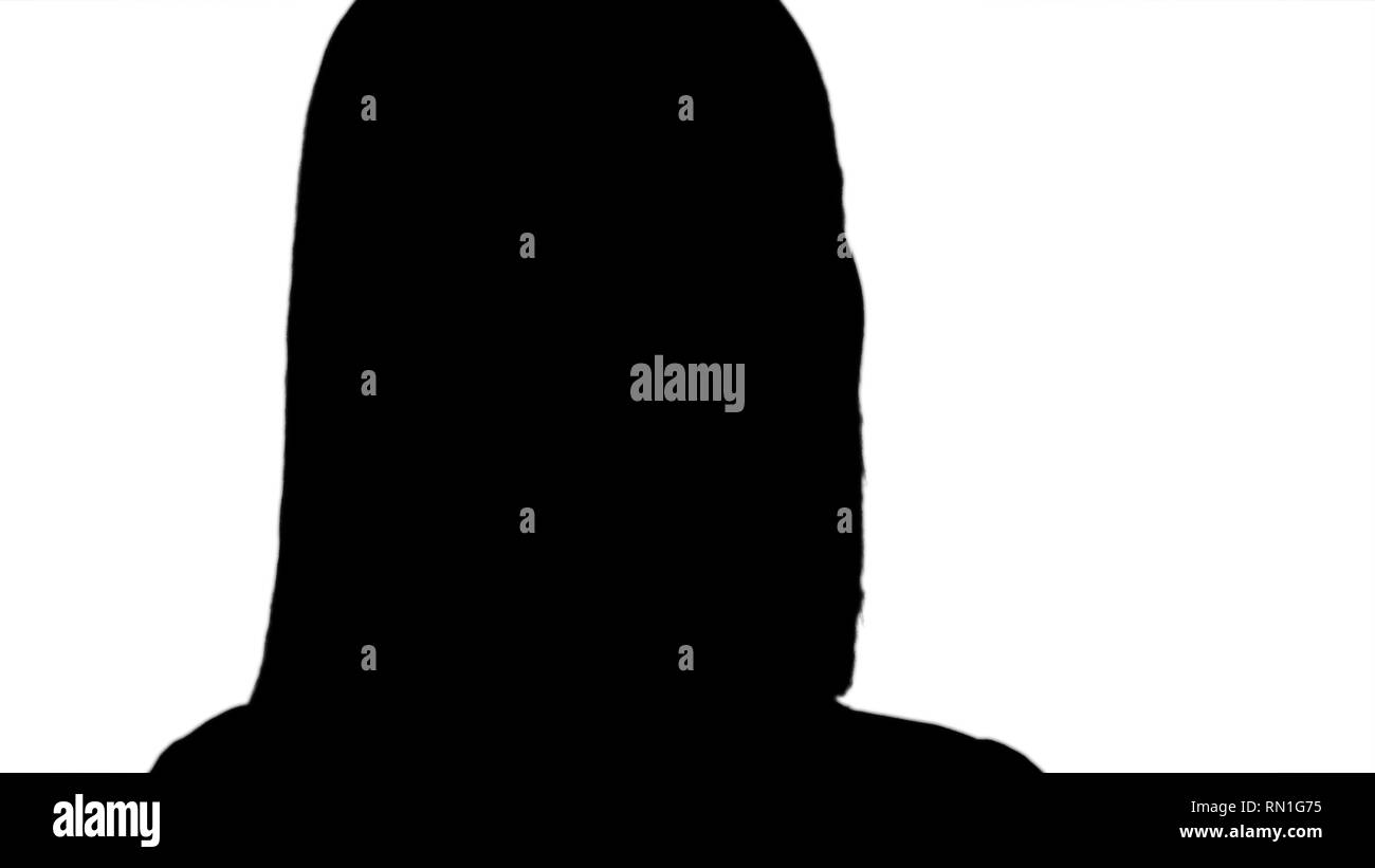 Female client silhouette Black and White Stock Photos & Images - Alamy