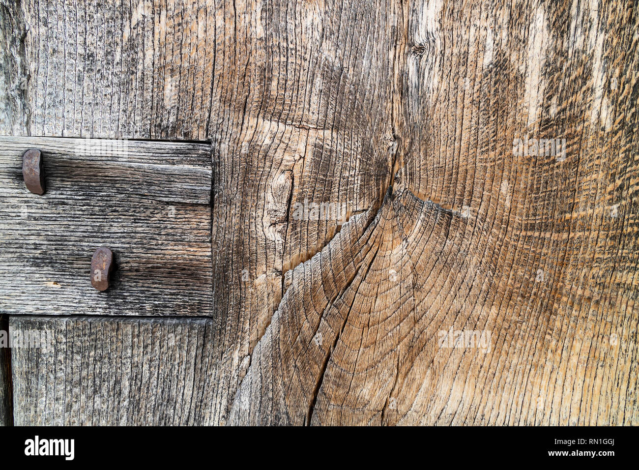 A close up detail of woodwork showing the natural wood texture Stock ...