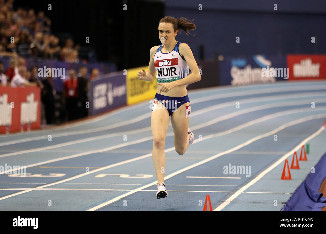 Great Britain's Laura Muir wins the Women's One Mile race during the ...