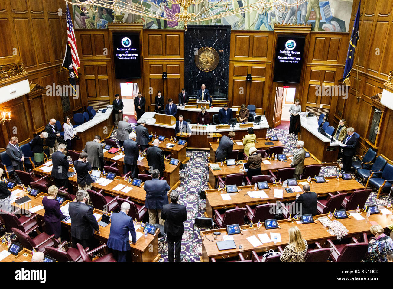 Indianapolis - Circa January 2019: Indiana State House of ...