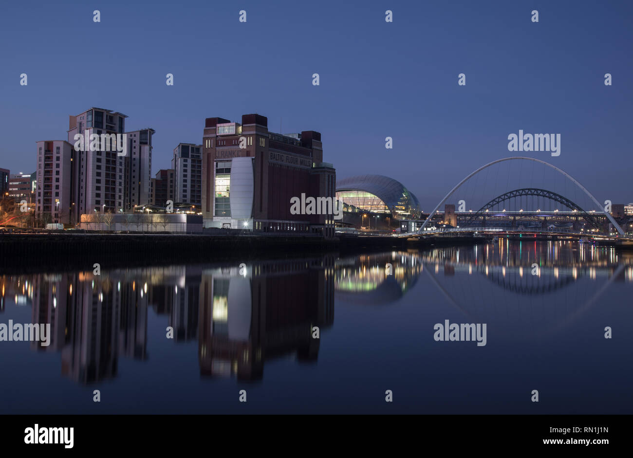 Gateshead and Newcastle Quayside, England, UK Stock Photo - Alamy