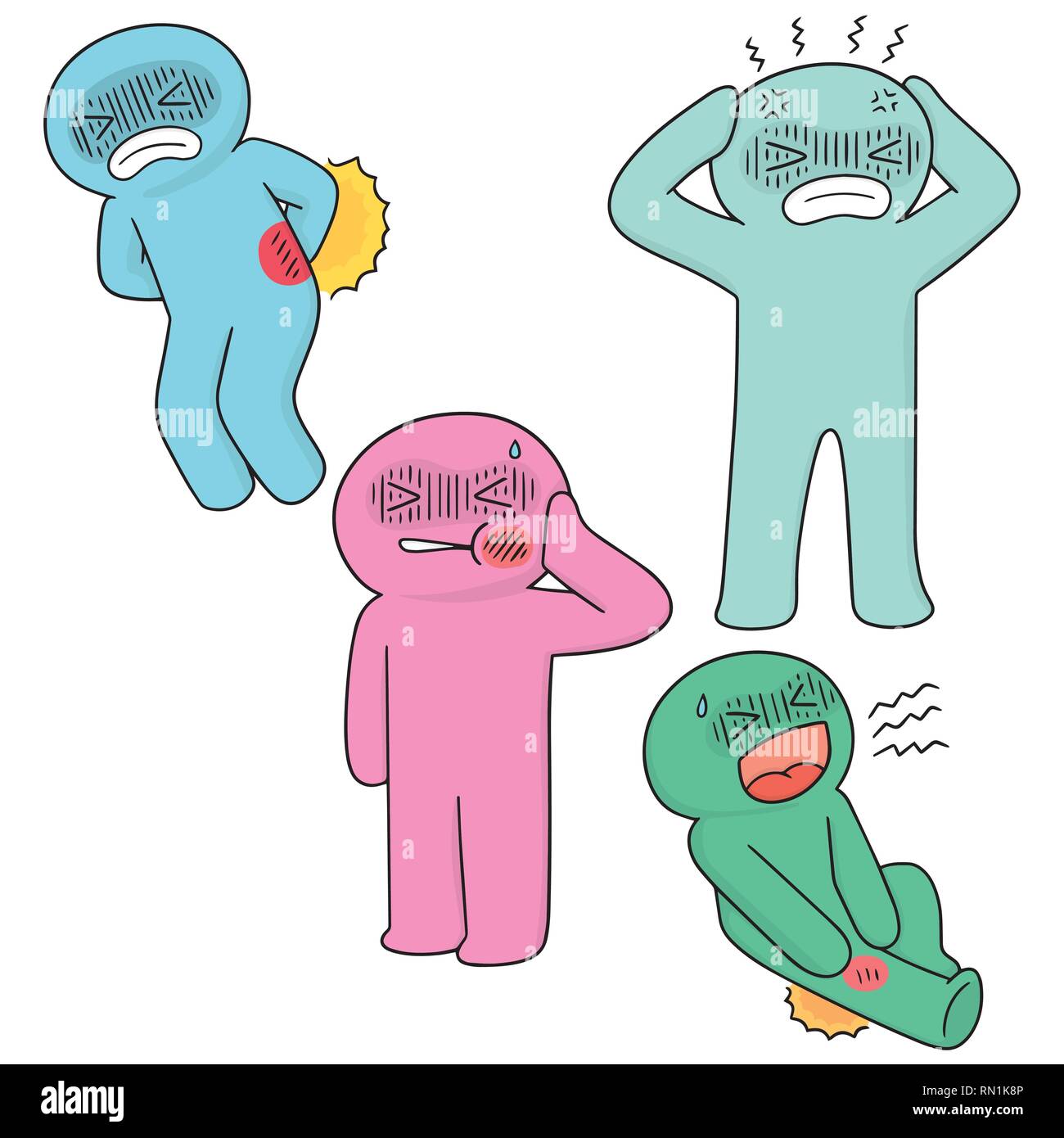 vector set of pain Stock Vector Image & Art - Alamy