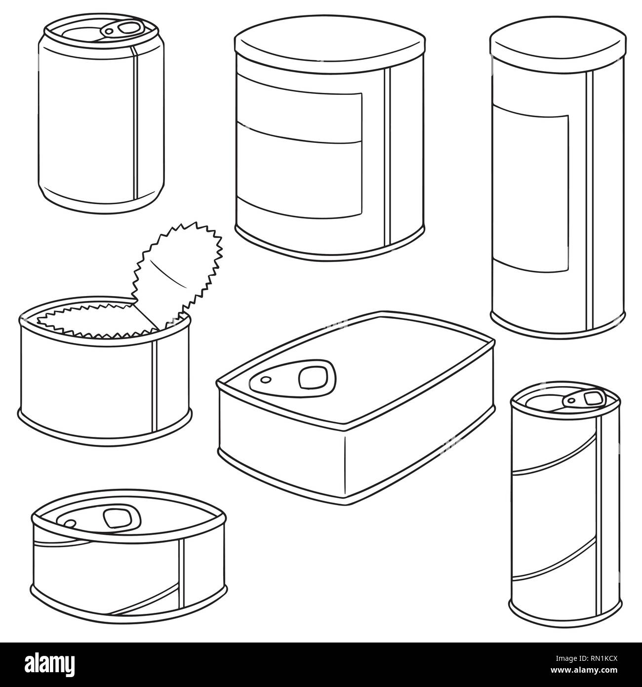 vector set of can Stock Vector Image & Art - Alamy
