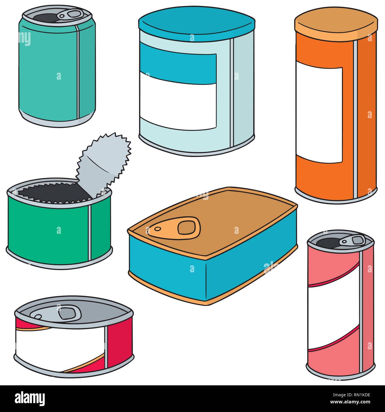 vector set of can Stock Vector Image & Art - Alamy