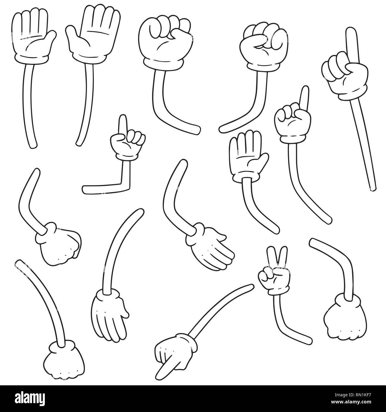 vector set of cartoon arm Stock Vector Image & Art - Alamy