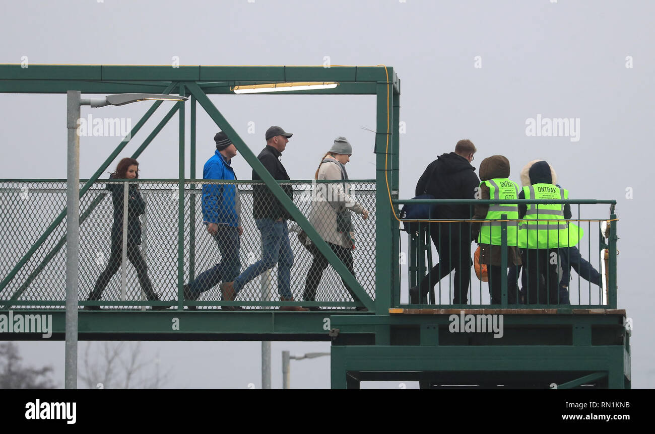 Passengers are directed to rail replacement buses at Three Bridges ...