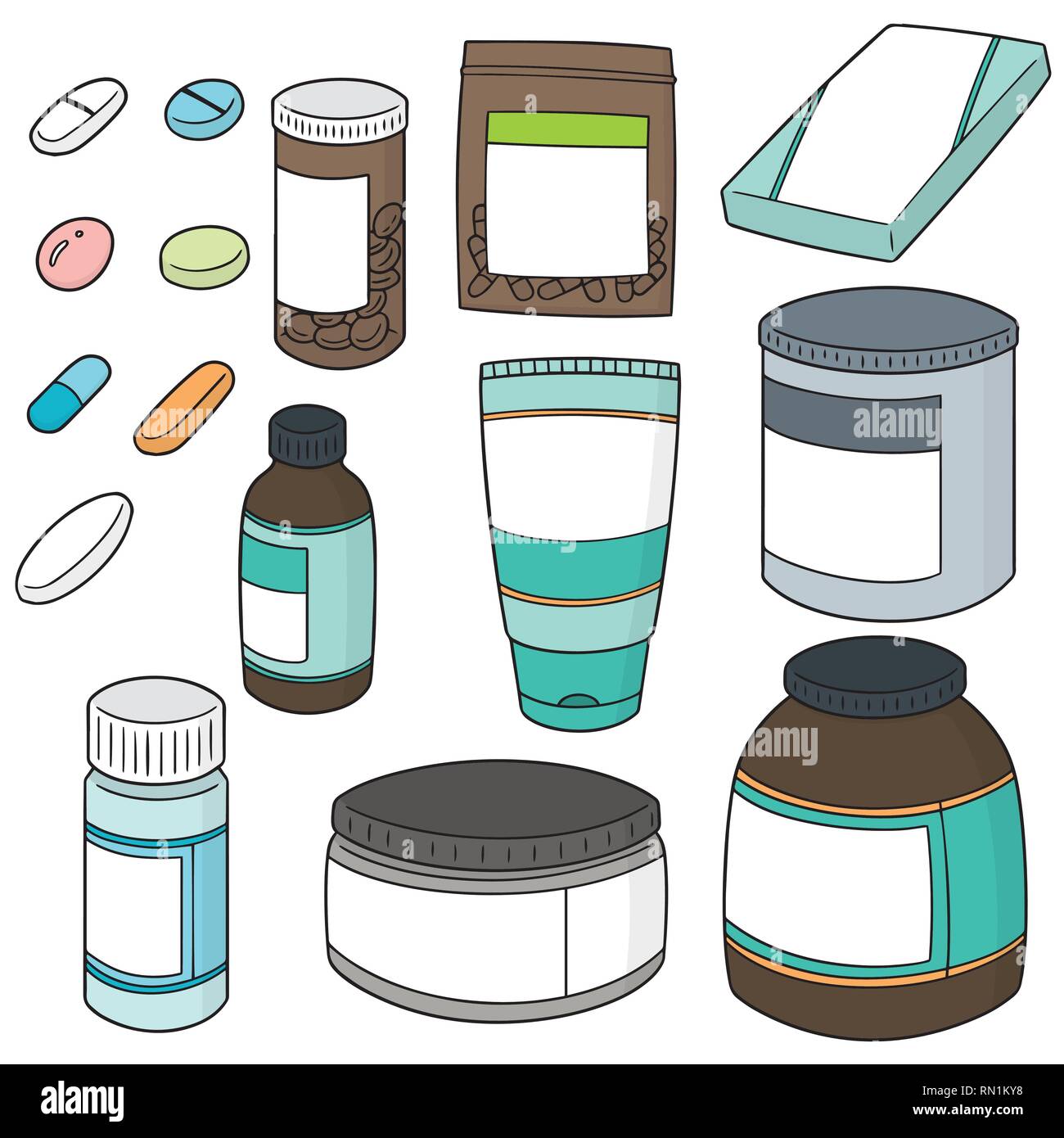 vector set of medicine Stock Vector Image & Art - Alamy