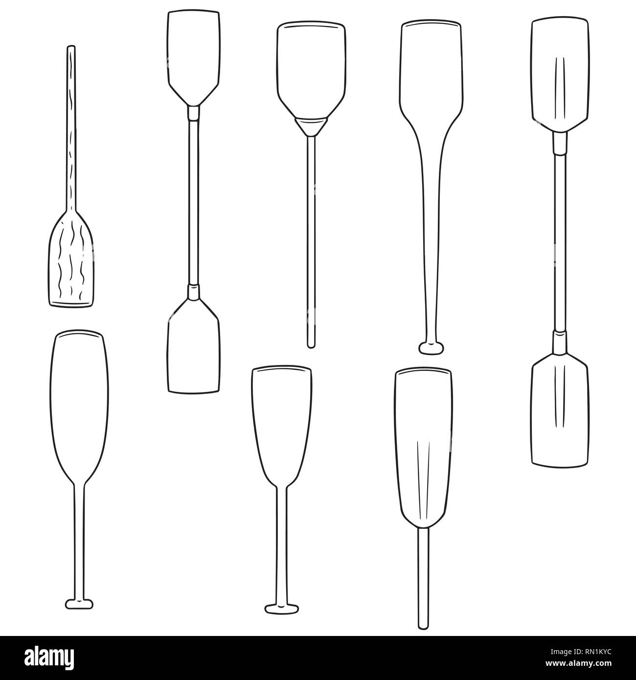 Wooden paddle water Black and White Stock Photos & Images - Alamy