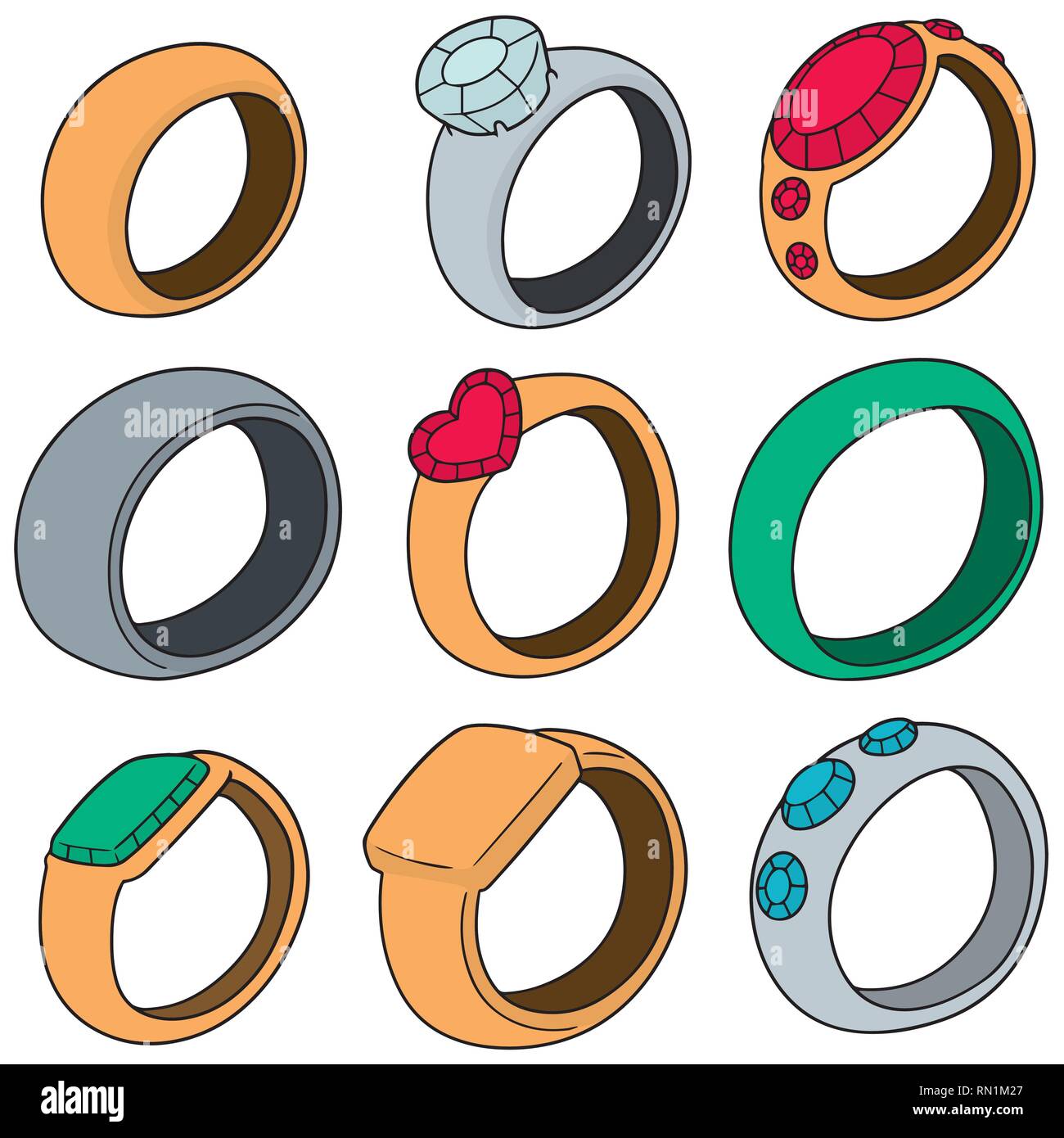 vector set of ring Stock Vector Image & Art - Alamy