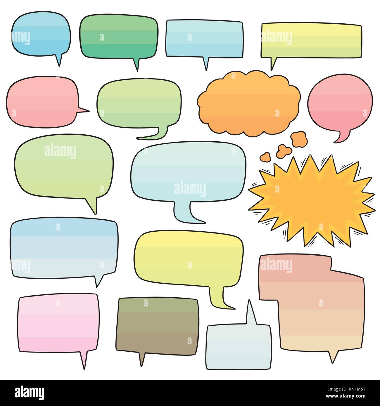 Cartoon comic sign burst clouds speech bubble hi-res stock photography ...