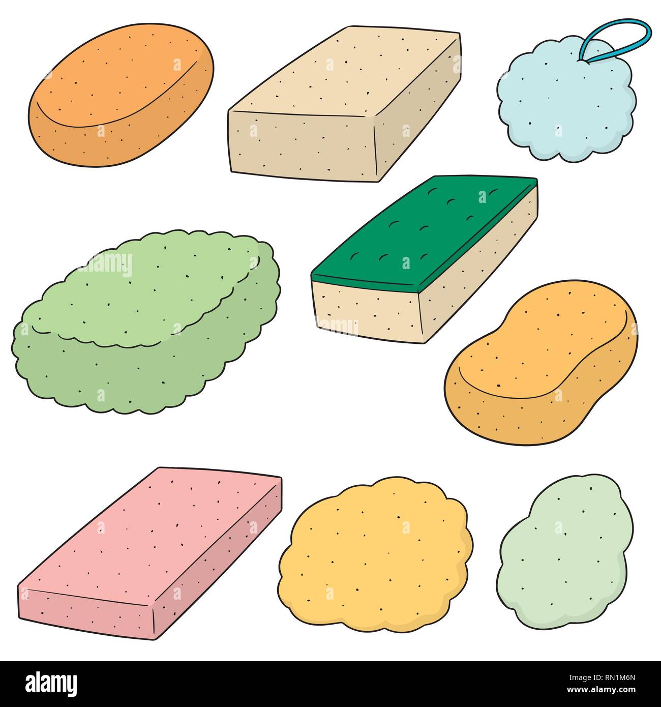 vector set of sponge Stock Vector Image & Art - Alamy