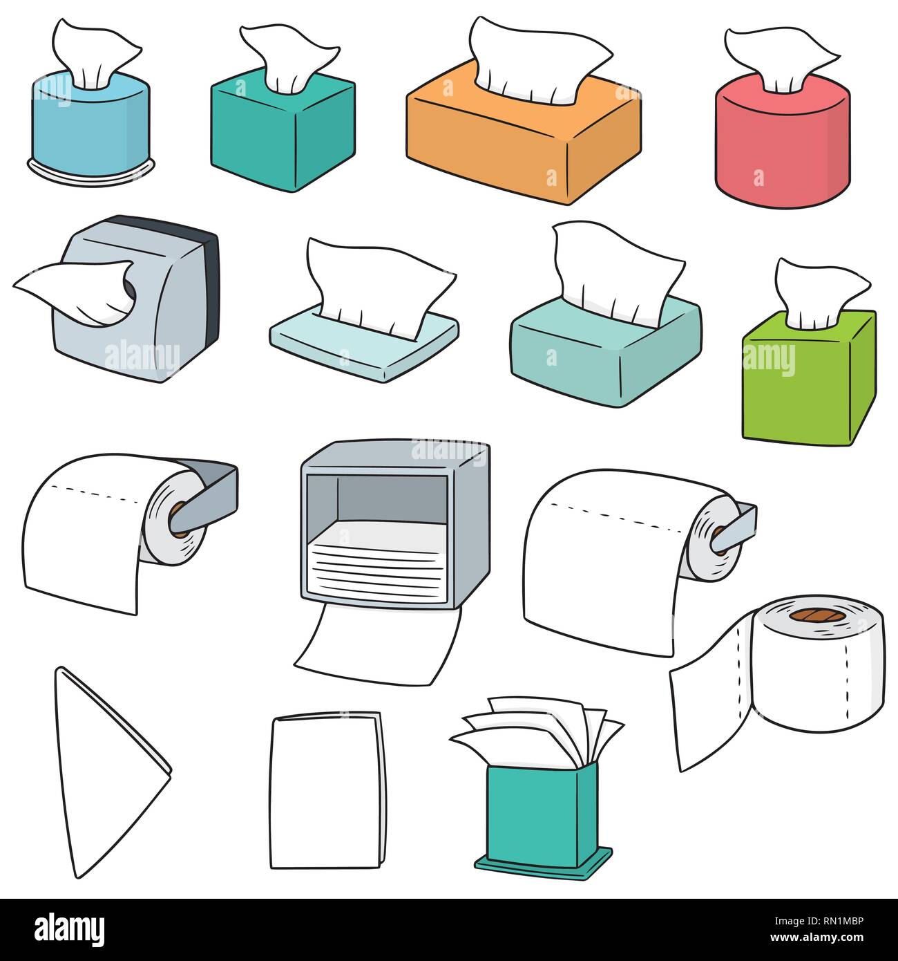 vector set of tissue paper Stock Vector Image & Art - Alamy
