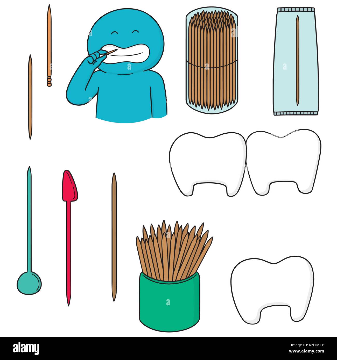 vector set of toothpick Stock Vector Image & Art - Alamy