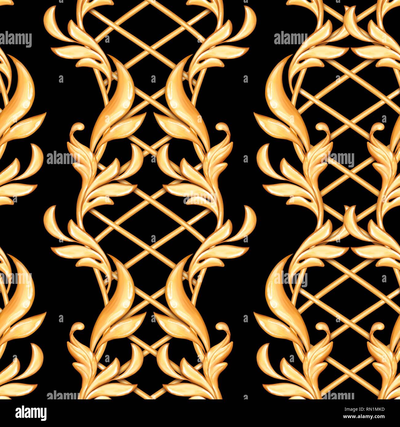 Seamless baroque pattern Stock Photo - Alamy