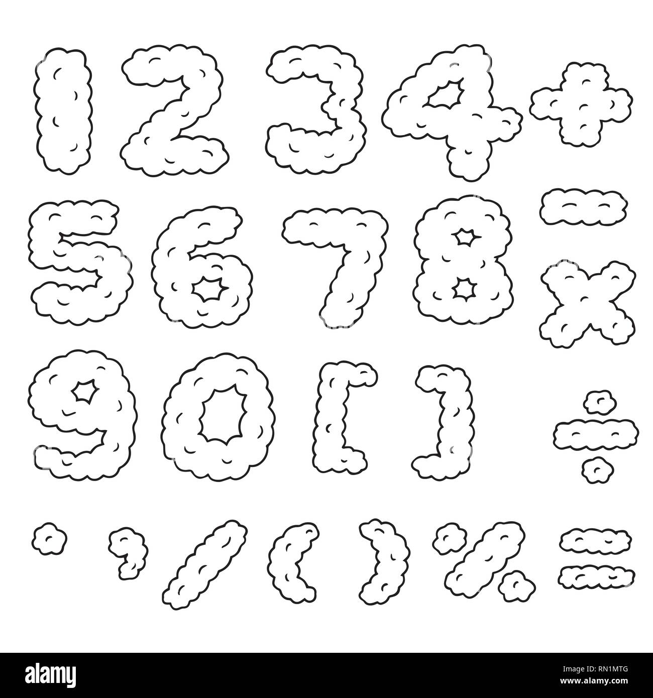 vector set of number Stock Vector Image & Art - Alamy