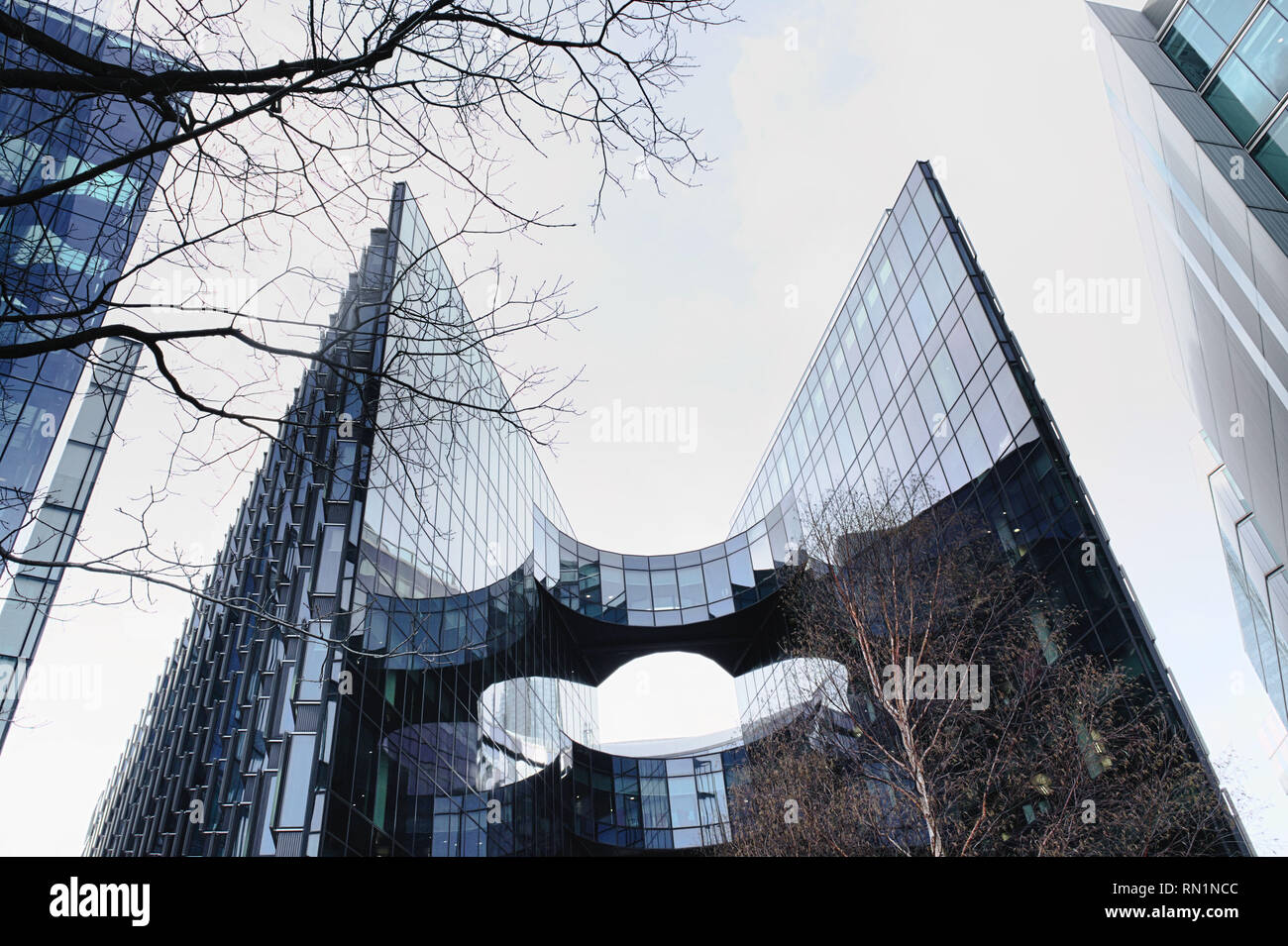 London city. Office buildings. Glass windows Stock Photo - Alamy