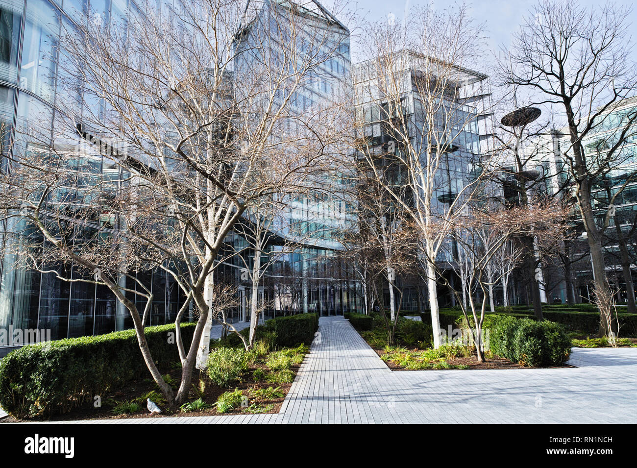 London city. Office buildings. Glass windows Stock Photo - Alamy