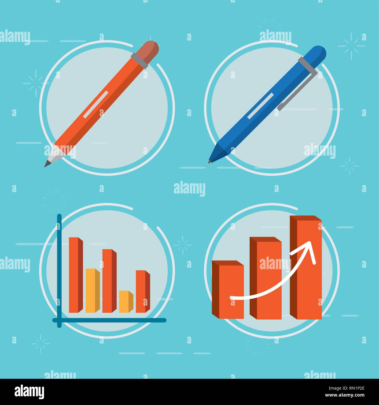 business diagram statistics pencil pen Stock Vector Image & Art - Alamy