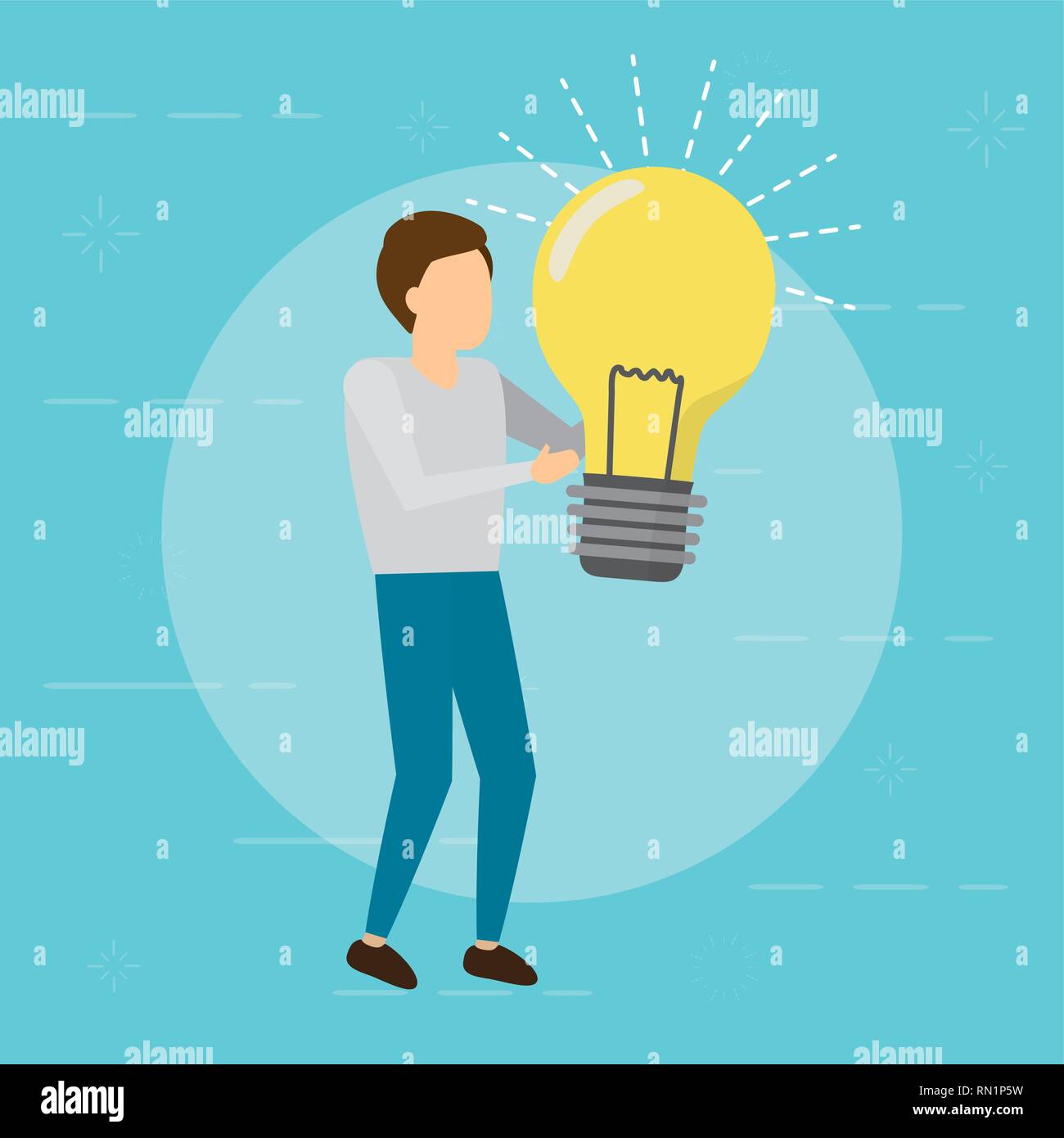 Person holding glowing light Stock Vector Images - Alamy