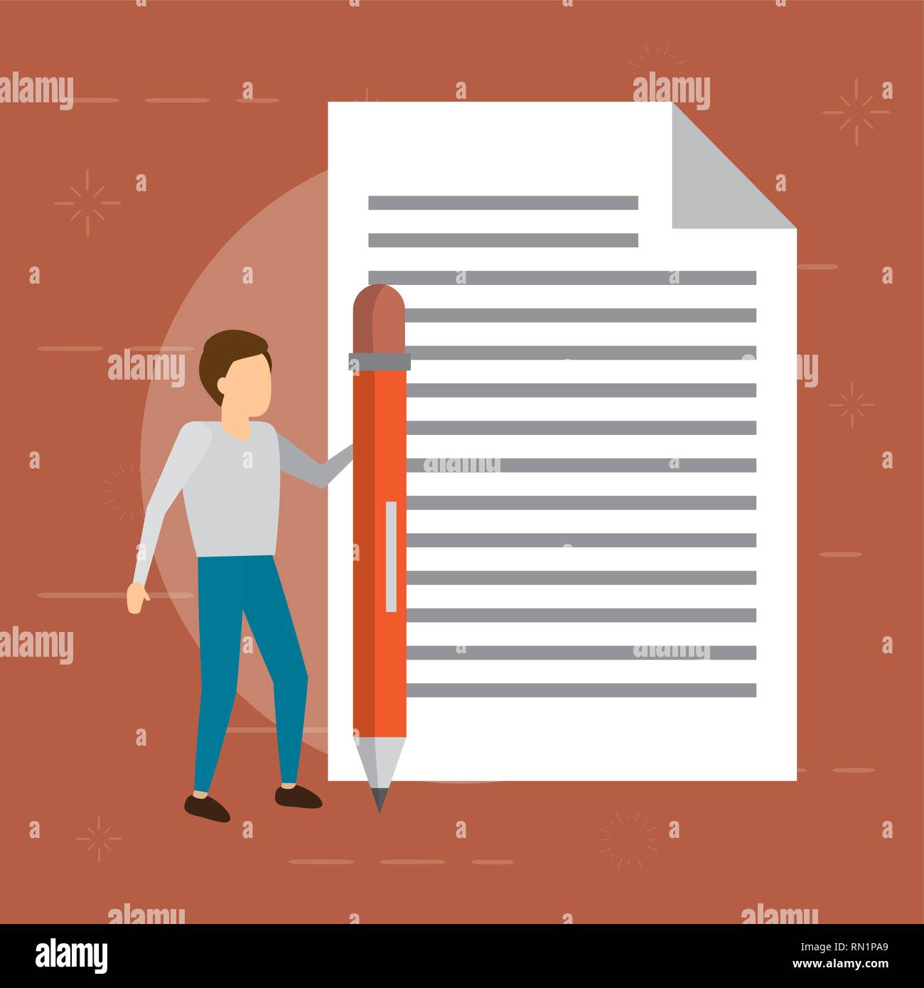 Hand holding note pad Stock Vector Images - Alamy