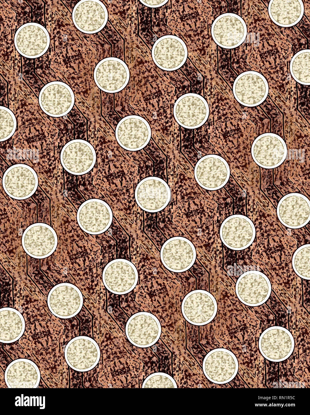 Background illustration shows abstract sponge painting surrounding tan ...