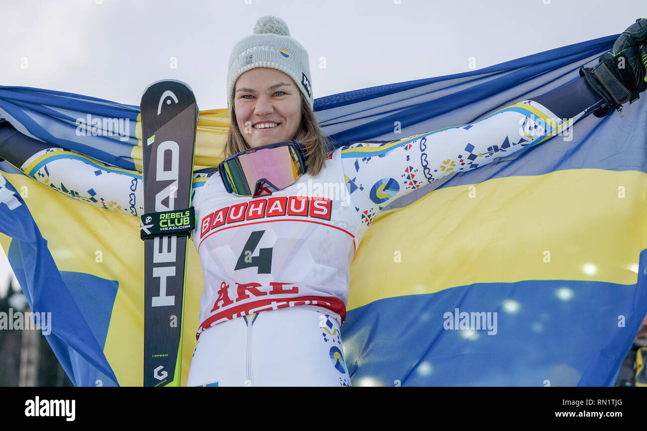 Are, Sweden. 16th Feb, 2019. Alpine skiing, world championship, slalom ...