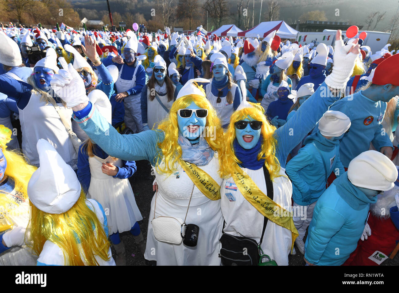 Lauchringen, Germany. 16th Feb, 2019. At a world record for the biggest ...