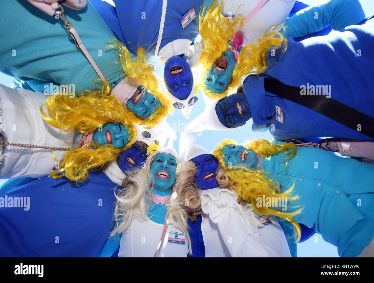 Dressed as a smurf hi-res stock photography and images - Alamy