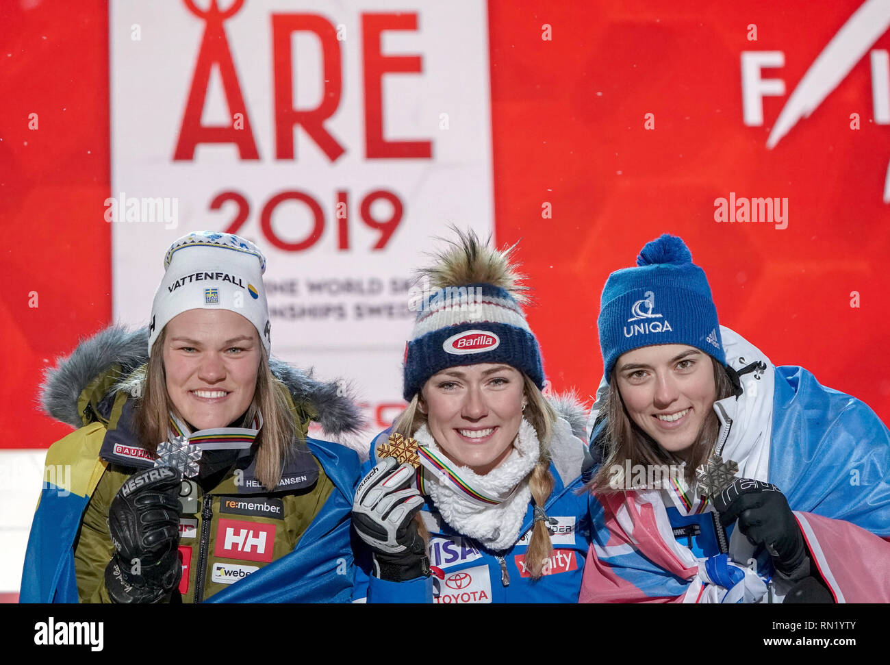 Are, Sweden. 16th Feb, 2019. Alpine skiing, world championship, slalom ...