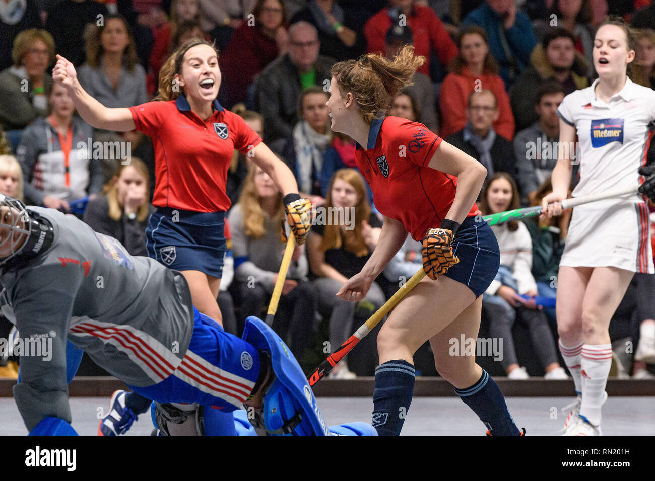 Hamberg, Germany. 16th February 2019. EuroHockey Indoor Club Cup 2019 ...