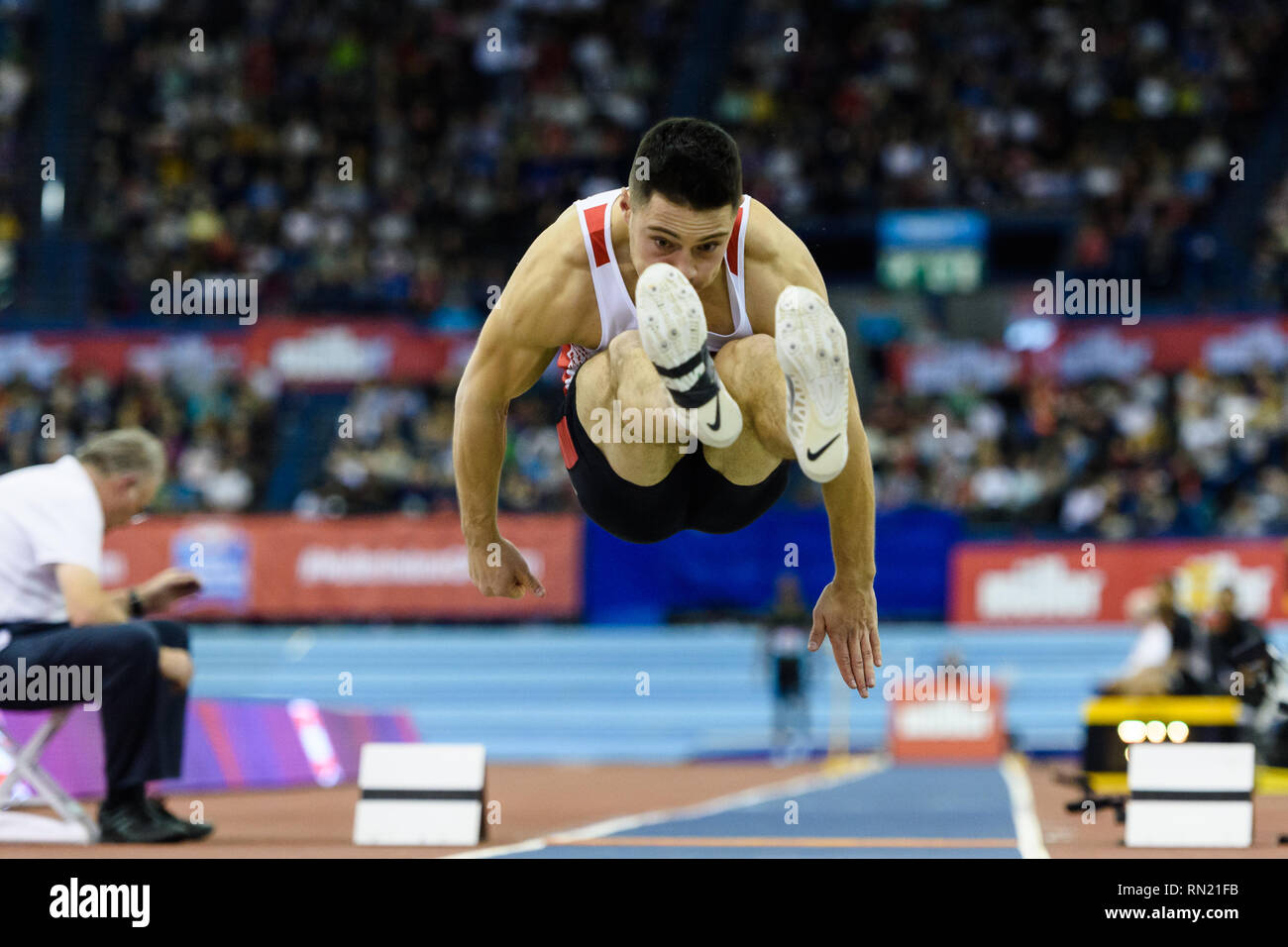 James Lelliott of Great Britain & NI in Men's Long Jump Final during ...