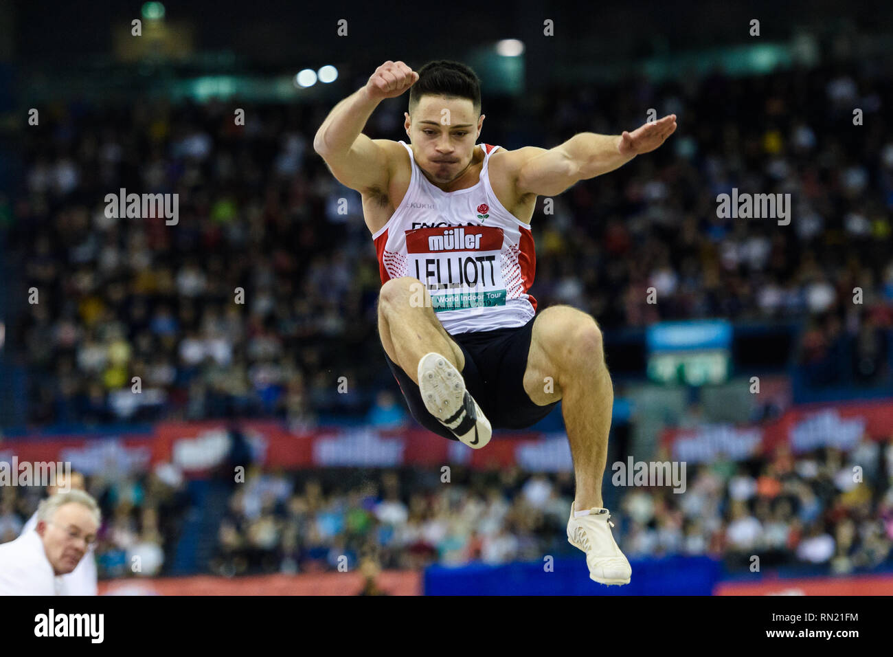 James Lelliott of Great Britain & NI in Men's Long Jump Final during ...