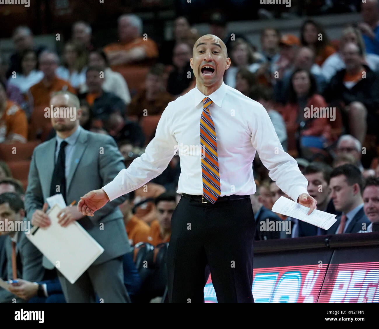 Feb 16, 2019. Head coach Shaka Smart of the Texas Longhorns in action ...