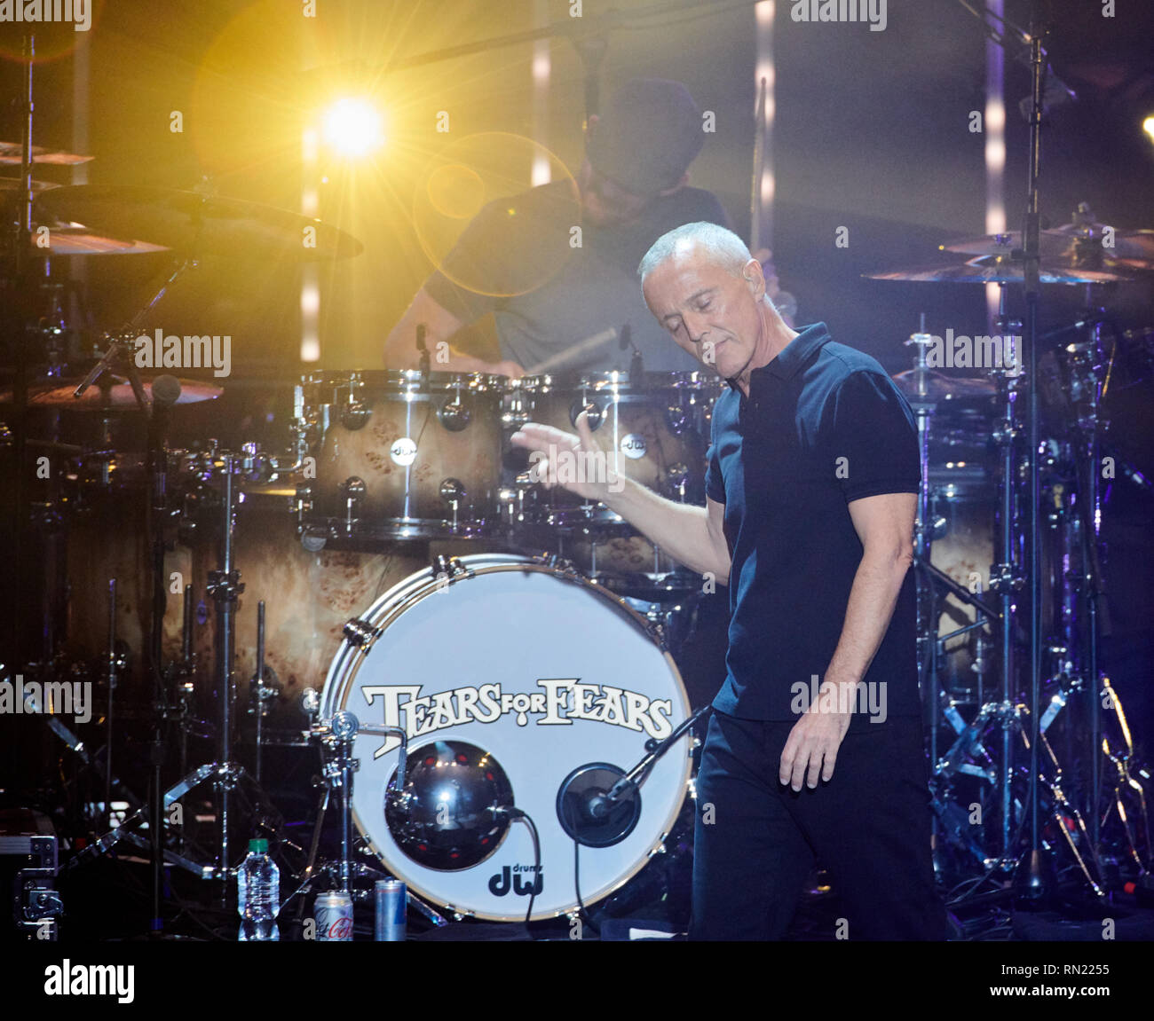Berlin, Germany. 16th Feb, 2019. Singer Curt Smith stands with his band ...
