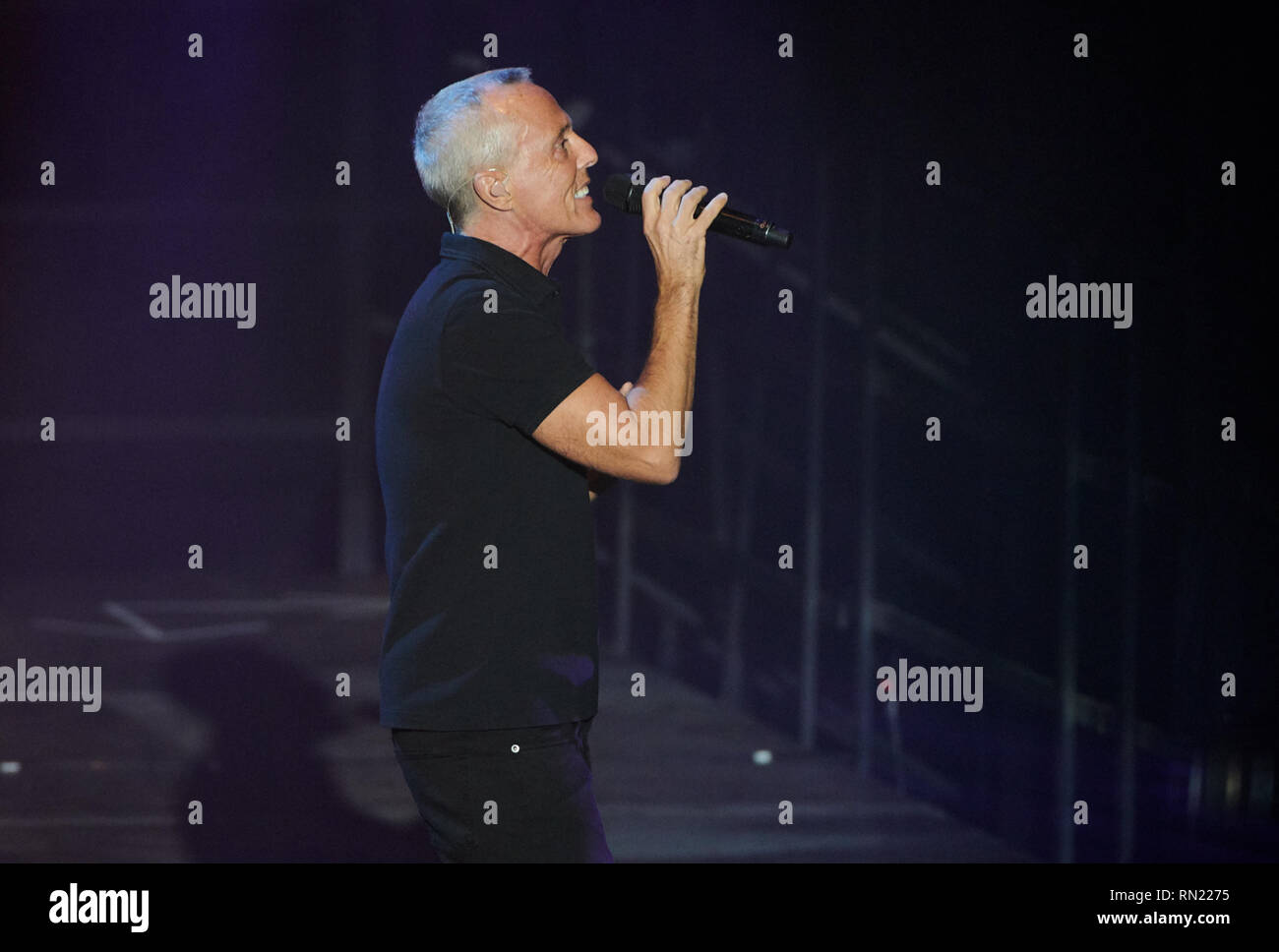 Berlin, Germany. 16th Feb, 2019. Singer Curt Smith stands with his band ...