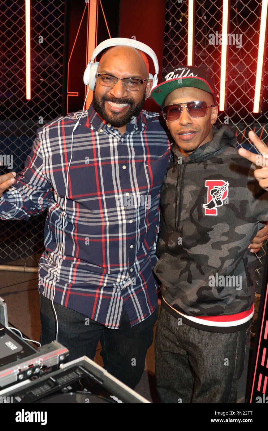 Charlotte, NC, USA. 15th Feb, 2019. DJ Wiz and Fredro Starr at the Kenny 'The Jet' Smith 2019 ...