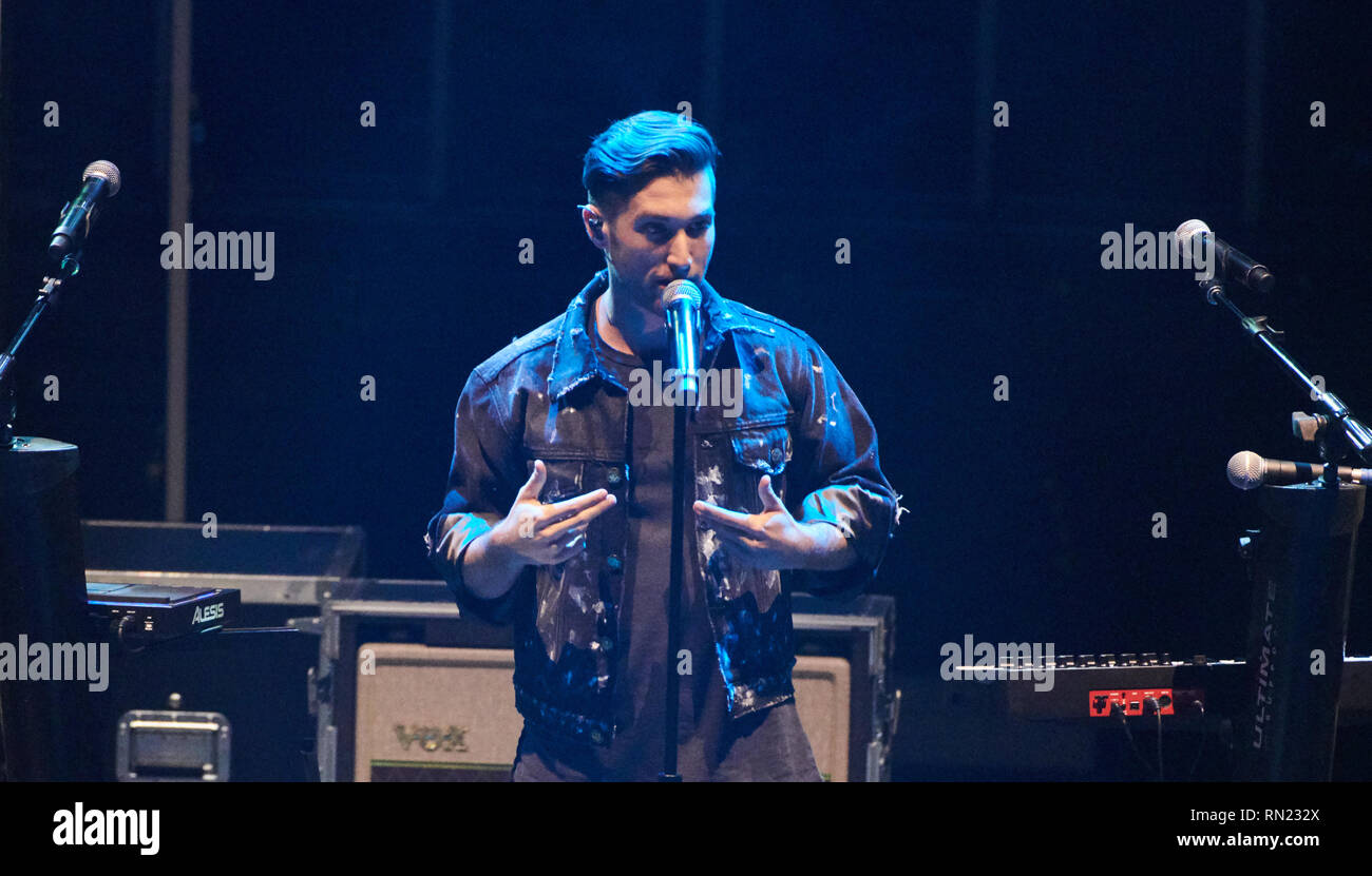 Berlin, Germany. 16th Feb, 2019. The American singer Justin Jesso is ...