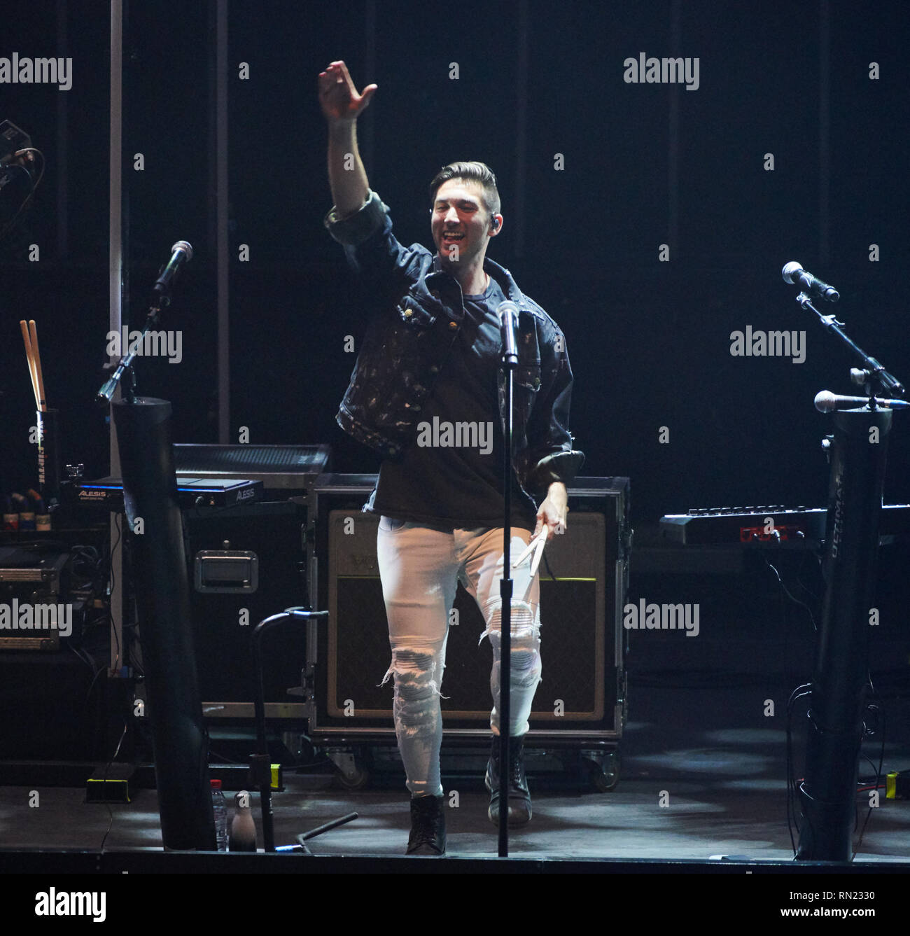 Berlin, Germany. 16th Feb, 2019. The American singer Justin Jesso is ...