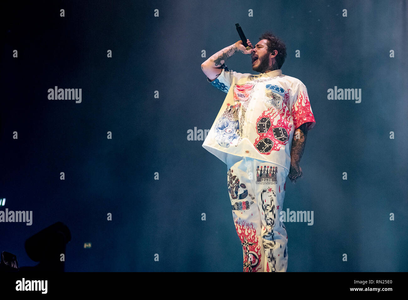 Birmingham, UK. 16th February 2019. Post Malone, real name Austin ...