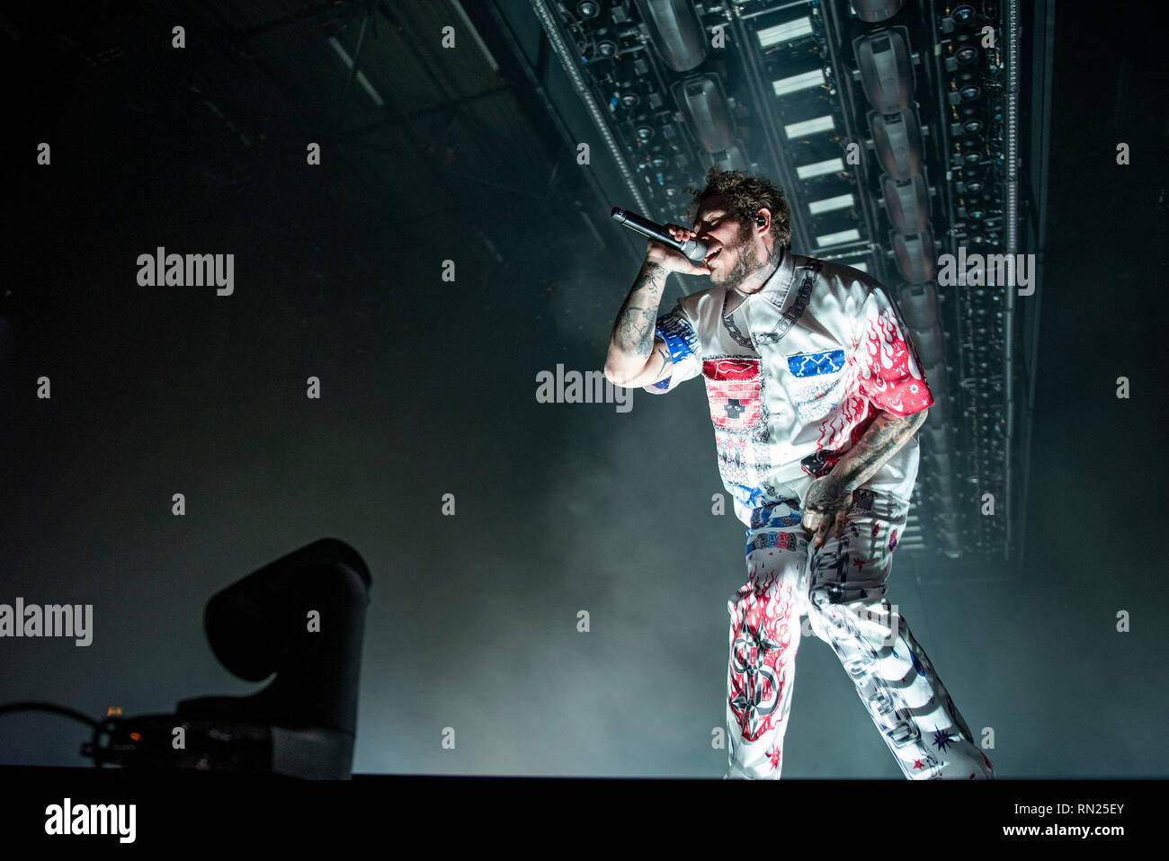 Birmingham, UK. 16th February 2019. Post Malone, real name Austin ...