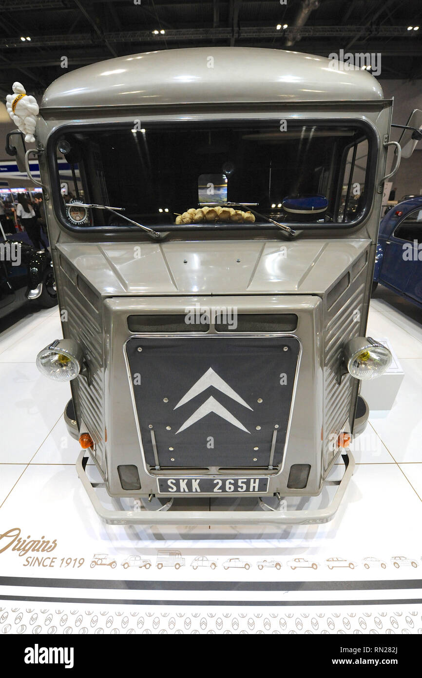 London, UK. 16th Feb 2019. A Citroen Type H Panel Van on display at the ...