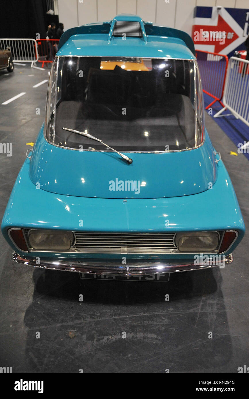 London, UK. 16th Feb 2019. A Shado Jeep on display at the London ...