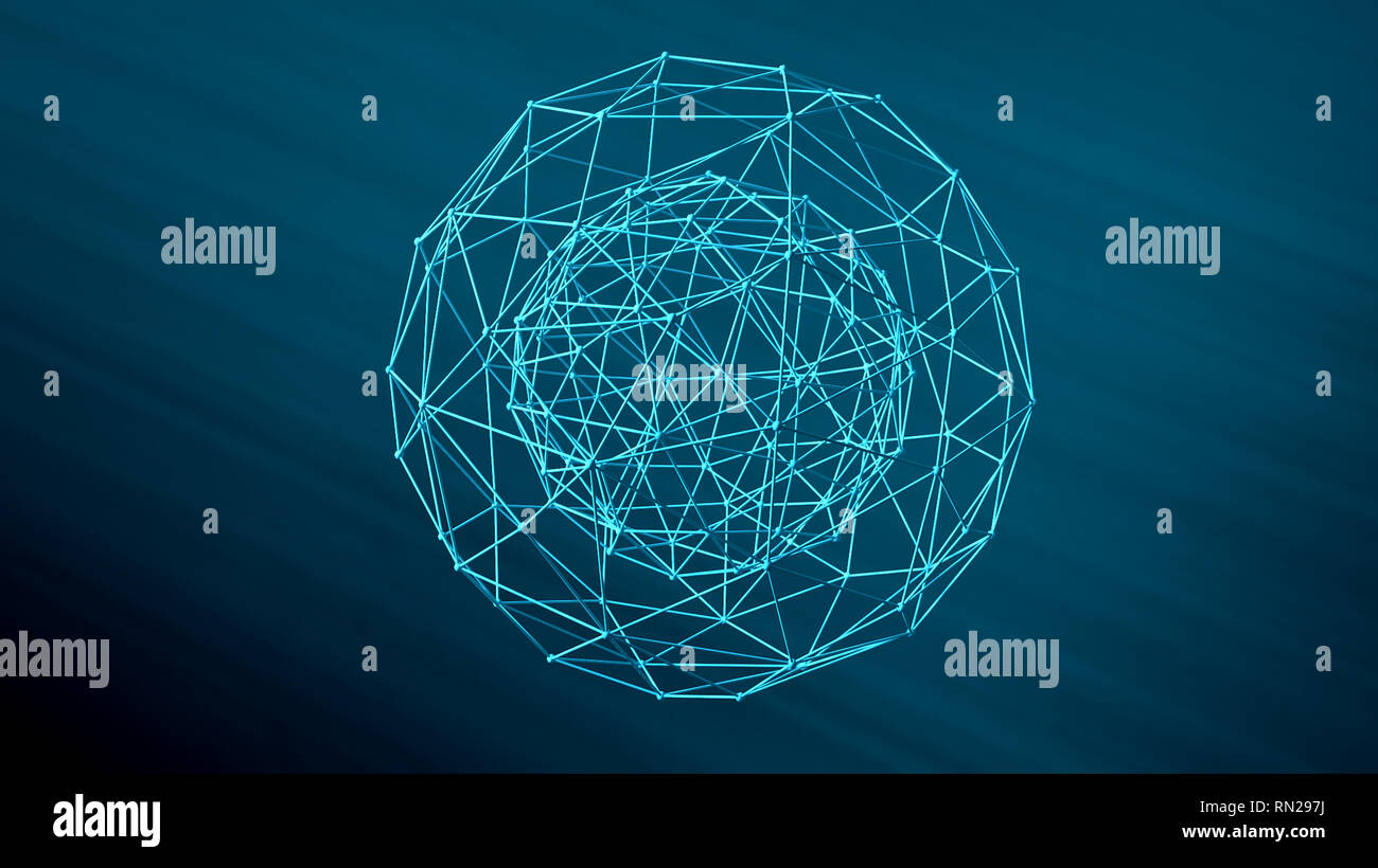 Structure 3d rendering connection and particles Stock Photo - Alamy