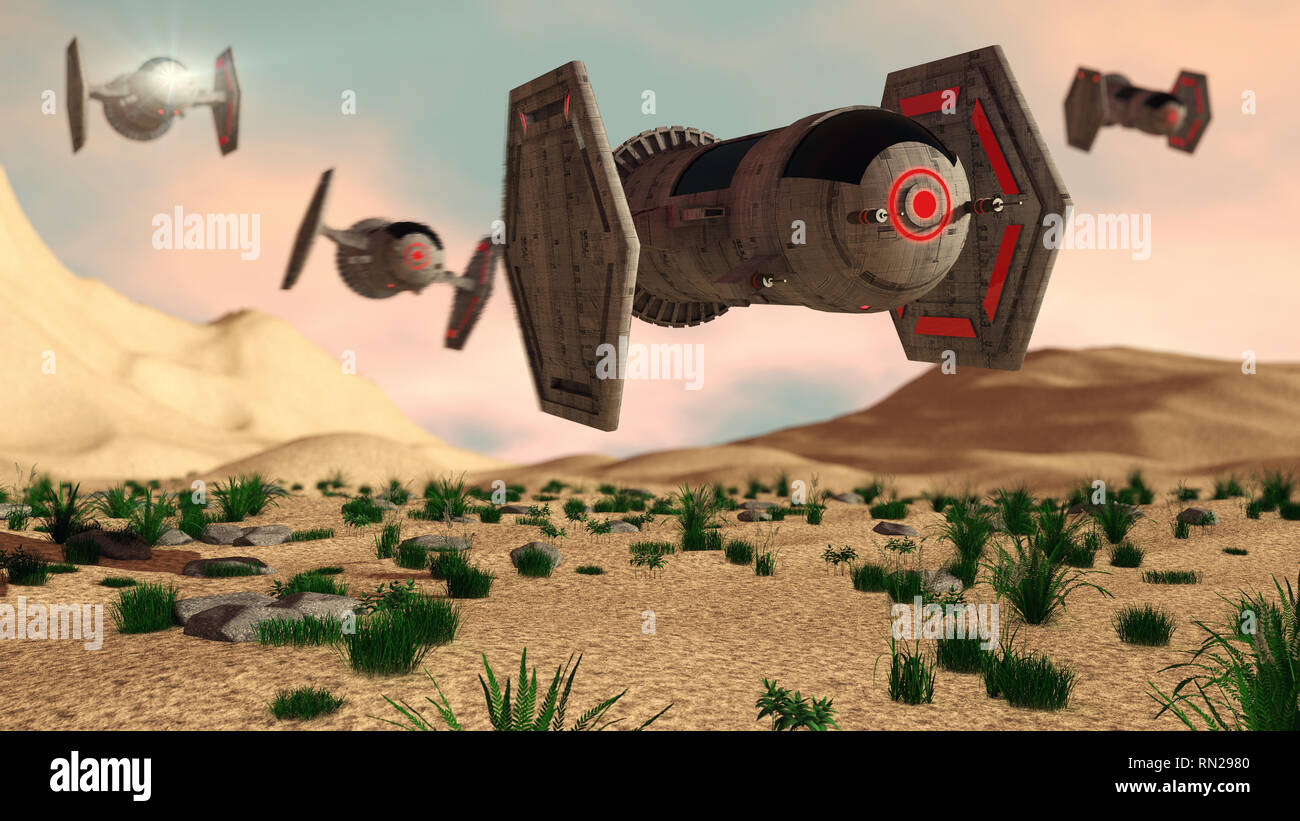 3d render. Futuristic spaceship concept Stock Photo - Alamy